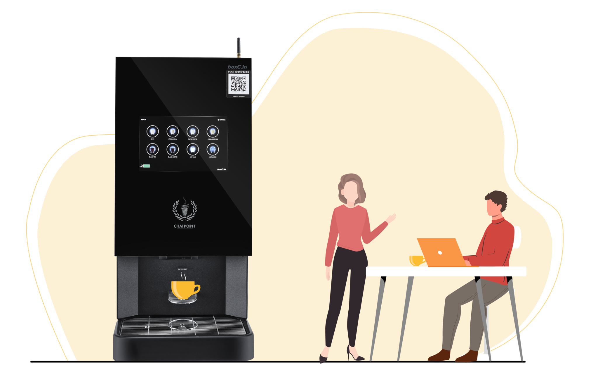 Contactless Tea & Coffee Machine for Office to Brew an Authentic Cup ...