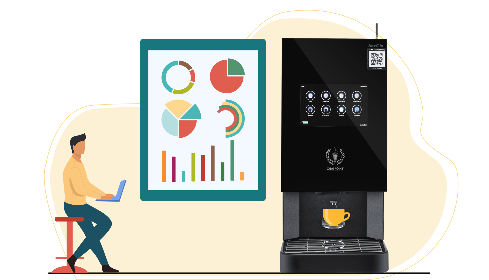 Contactless Tea & Coffee Machine for Office to Brew an Authentic Cup ...